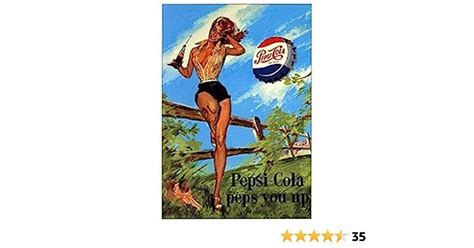 Vintage Pepsi Cola Pin Up Girl Poster