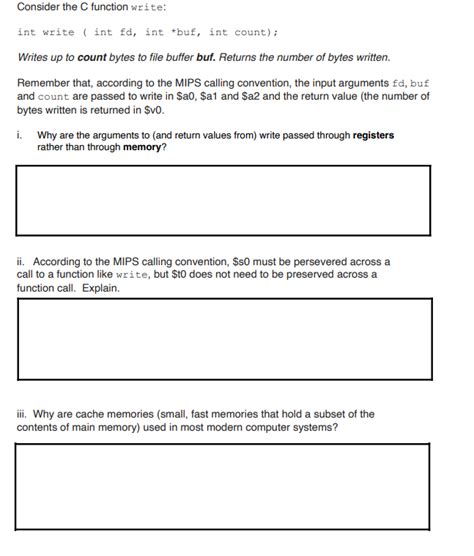 solved consider the c function write int write int fd