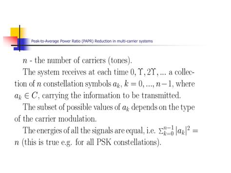 Ppt Peak To Average Power Ratio Papr Reduction In Multi Carrier Communication Systems