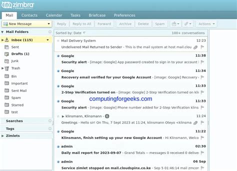 Migrate Emails From Gmail Google Gsuite To Zimbra ComputingForGeeks