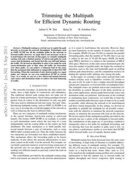 Pdf Trimming The Multipath For Efficient Dynamic Routing