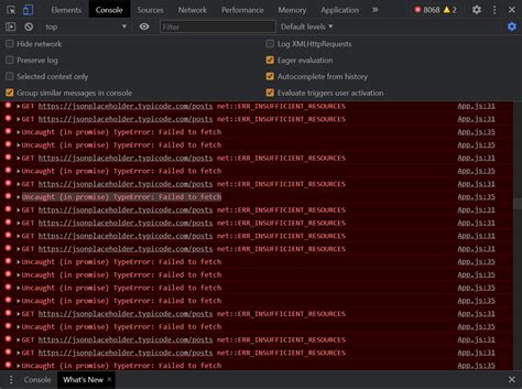 Javascript Mi Consulta Fetch Genera Un Error Que Se Repite Muchas