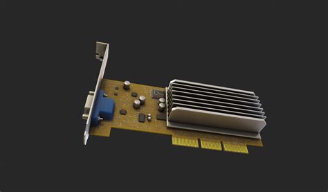 3d Model Retro Gpu Without Fan Video Card Computer Part Vr Ar Low Poly Cgtrader