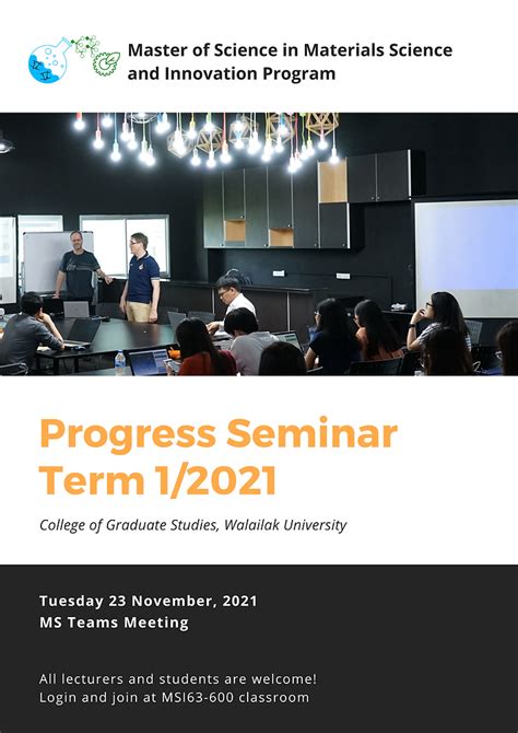 Msc Progress Seminar Term 1 2021