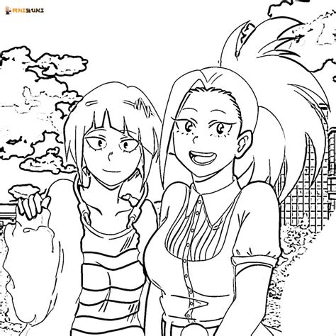 Coloriages Momo Yaoyorozu Aniyuki Anime Portal