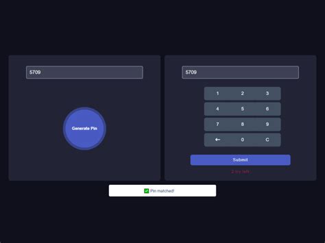 Generate 4 Digit Random Pin And Validate In JavaScript CodeHim
