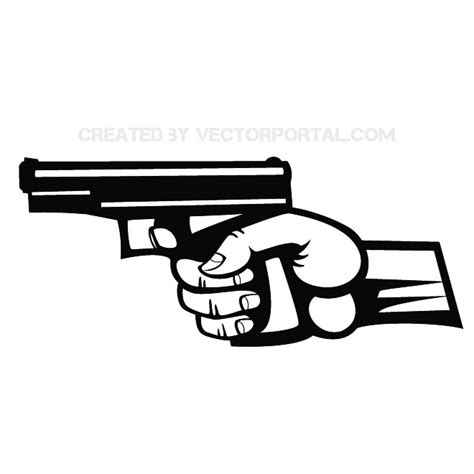 Hnad Holding A Gun Image Royalty Free Stock Vector Images
