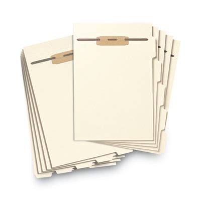 Stackable Folder Dividers With Fasteners Cut Bottom Tab Fastener Letter Size Manila