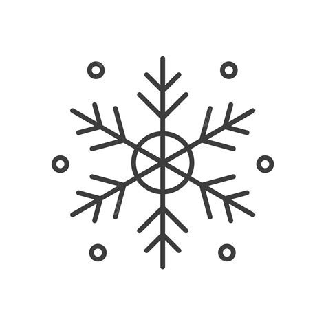 Snowflake Linear Icon Contour Items Logo Vector Contour Items Logo Png And Vector With