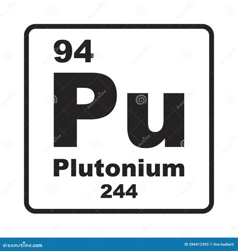 Plutonium Element Icon Stock Vector Illustration Of Atom 284412393