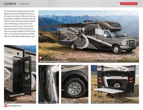 2017 Winnebago Cambria Brochure Download Rv Brochures