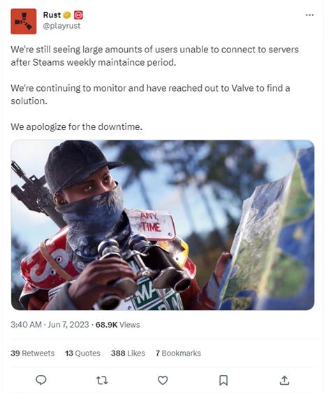 Rust Servers Experiencing Widespread Outages Gamer Digest
