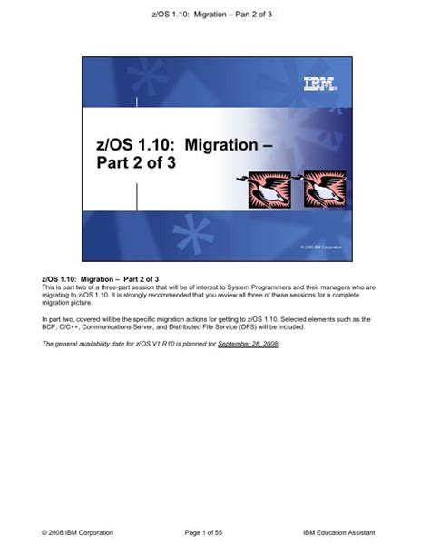 Z Os 1 10 Migration Part 2 Of 3 E Ibm Tivoli Composite Ibm