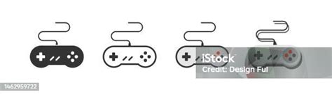 밝은 배경에 게임 패드 아이콘입니다 빈티지 게임 콘솔 조이스틱 기호 올드 스쿨 복고풍 게임 기호입니다 윤곽선 평면 및 컬러 스타일 플랫 디자인 벡터 그림입니다 Brand