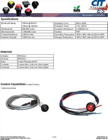 ESANMD2FBX Datasheet CIT Relay And Switch ES Series Switches Offer A Choice