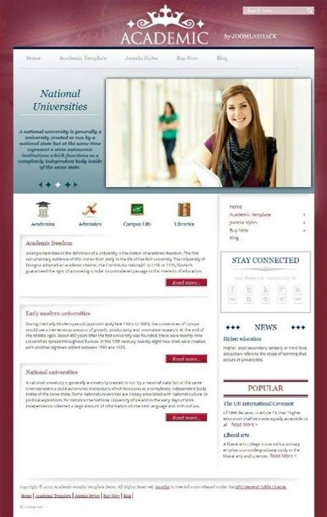 Joomlashack Academic Joomla Template Avj Themes