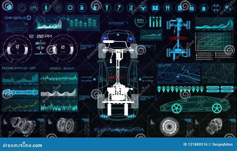 HUD UI GUI Futuristic User Interface Dashboard Scanning System Royalty Free Stock Image