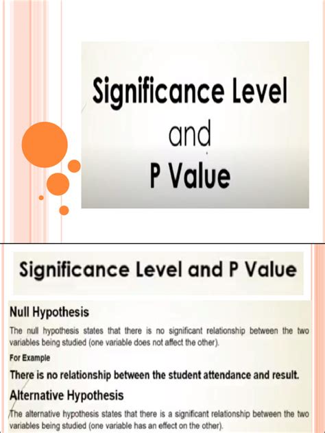 5 Significance Level And P Value Pdf