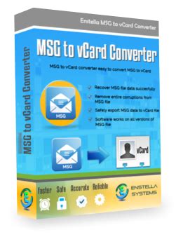 MSG To VCard Converter Tool Export Selective MSG Files To VCF File