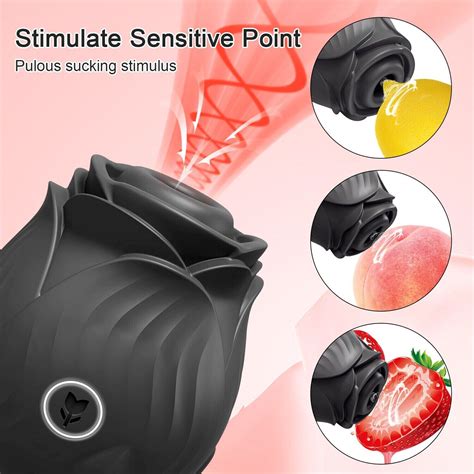 Rose Sucking Vibrator 10 Speed G Spot Massager Dildo Clit Sucker Women