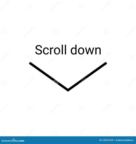 Scroll Down Icon Vector Scrolling Sybmol For Web Design Stock Vector Illustration Of Flat