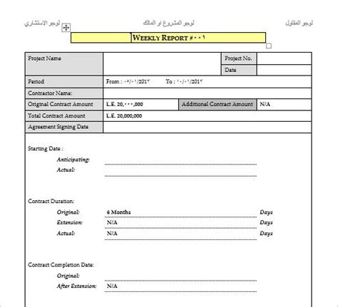 Weekly Report Template Doc Software Engineering