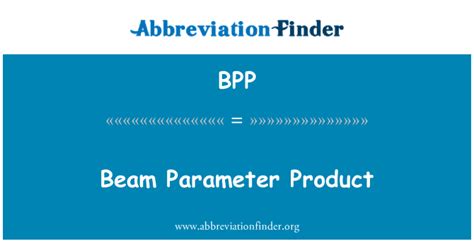 Bpp Significa Viga Parámetro Producto Beam Parameter Product