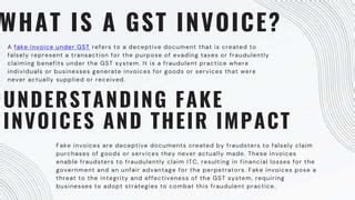 How To Deal With Fake Invoices Under GST PPTX