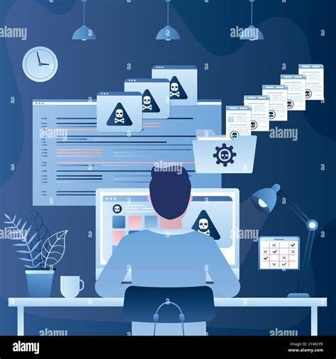 Man Writes Data Stock Vector Images Alamy