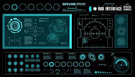 Futuristic Virtual Graphic Touchuser Interface Navigator Touchpad Sensors Vector Navigator