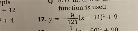 Grade 11 Pre Calc How Can I Make A Function If The Origin Isnt On The Parabola And Doesnt
