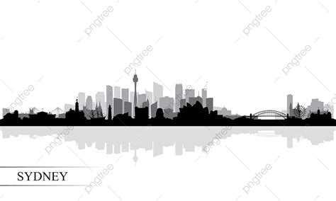 시드니 도시 스카이 라인 실루엣 배경 남쪽 실루엣 엽서 Png 일러스트 및 벡터 에 대한 무료 다운로드 Pngtree