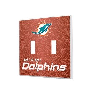 Miami Dolphins Football Hidden Screw Light Switch Plate For Double