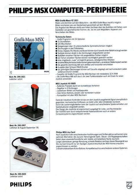 Philips Msx Computer Peripherie Philips Germany Generation Msx