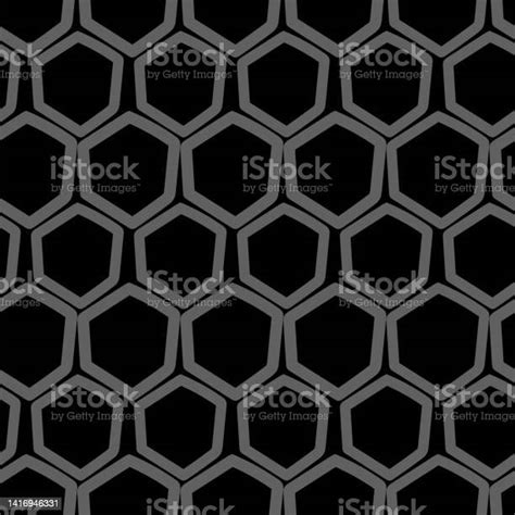 벡터 윤곽선 육각형의 질감 흑백 흑백 회색 기하학적 이음새가 없는 패턴 모자이크 추상적 배경 육각형 반복 손으로 그린 기하학적