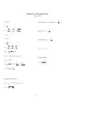 Midterm Formula Sheet pdf Midterm Formula Sheet Physics E ω πf standing wave on a