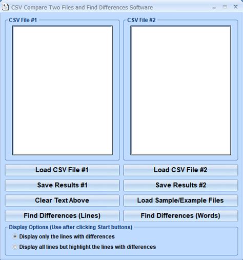 Csv Compare Two Files And Find Differences Software