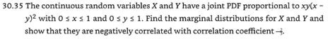 Solved 3035 The Continuous Random Variables X And Y Have A