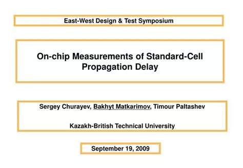 Ppt On Chip Measurements Of Standard Cell Propagation Delay Powerpoint Presentation Id 4106503