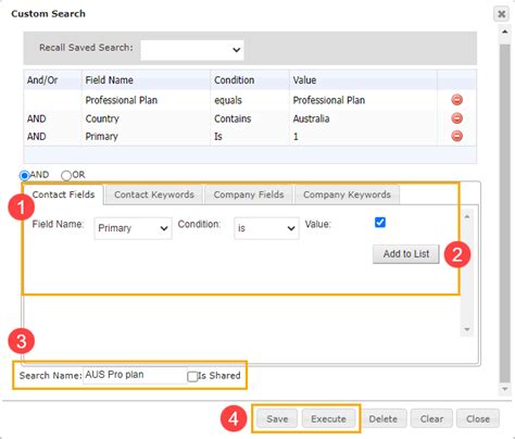 How To Use The Advanced Search Legrand Crm Cloud Knowledge Base