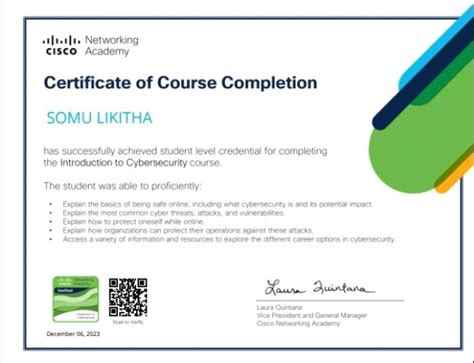 Intriductiontocybersecurity Cisconetworkingacademy Cisco… Somu Likitha