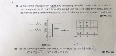 Solved A Complete The Circuit Given In Figure 1 By Chegg Com