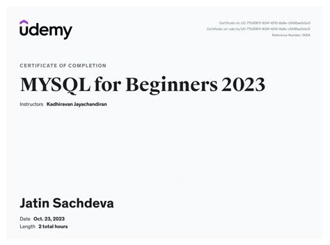 Jatin Sachdeva On Linkedin Mysql Database Sql Udemy Kulturehire