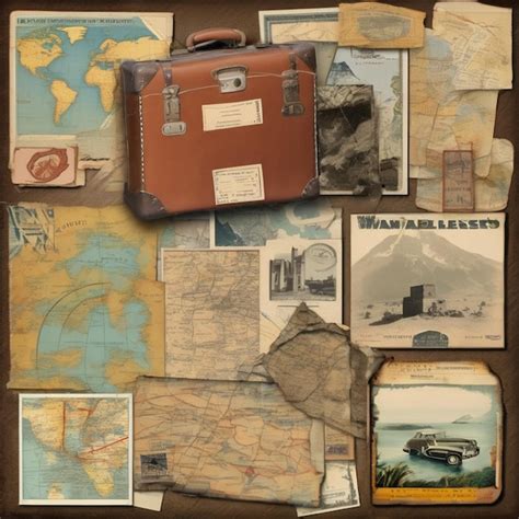 Vintage Wanderlust A Nostalgic Journey Through Time Premium Ai Generated Image