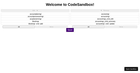 Angular Dual Listbox Examples Codesandbox