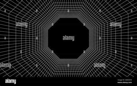 Abstract 80s Styled Computer Background Sci Fi Architecture Interior