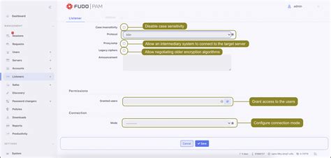Creating An Ssh Listener — Fudo Pam 52 System Documentation