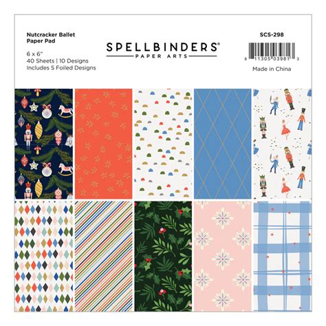 Spellbinders Nutcracker Suite Nutcracker Ballet Paper Pad 6x6 Scs 298