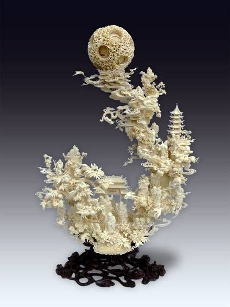 Китайская резьба по кости Резьба по камню Прикладное искусство Произведения искусства