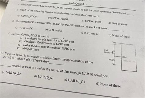 Solved 1 Pin Mux Control Bits In Portxpcrn Register Should